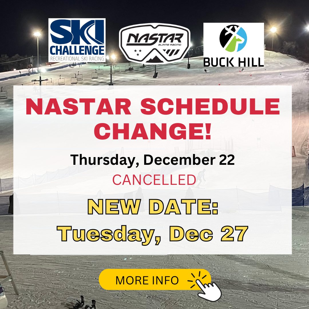 NASTAR RACES schedule change 12-22-22 | The Ski Challenge